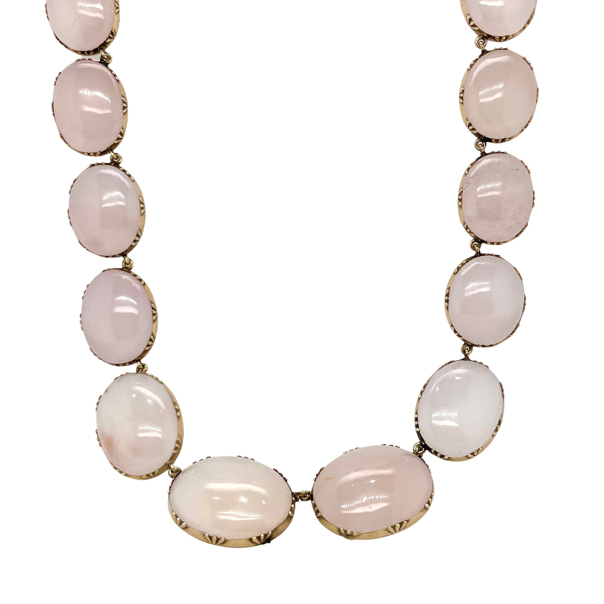 Early Victorian Pink Quartz Rivière - Charlotte Sayers Antique Jewellery